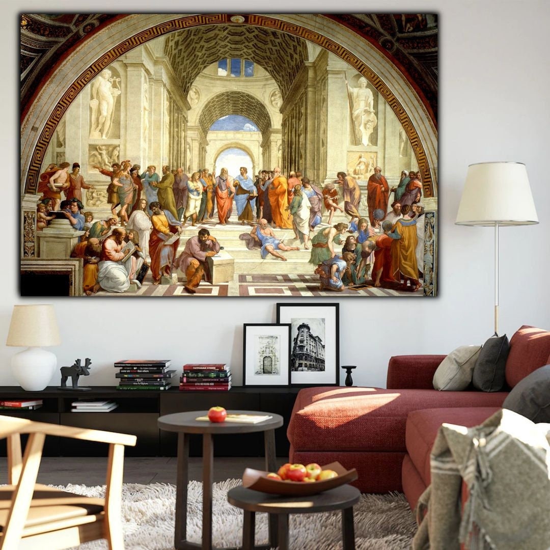 The School of Athens Canvas Print, Raffaello Sanzio Da Urbino Wall Art ...