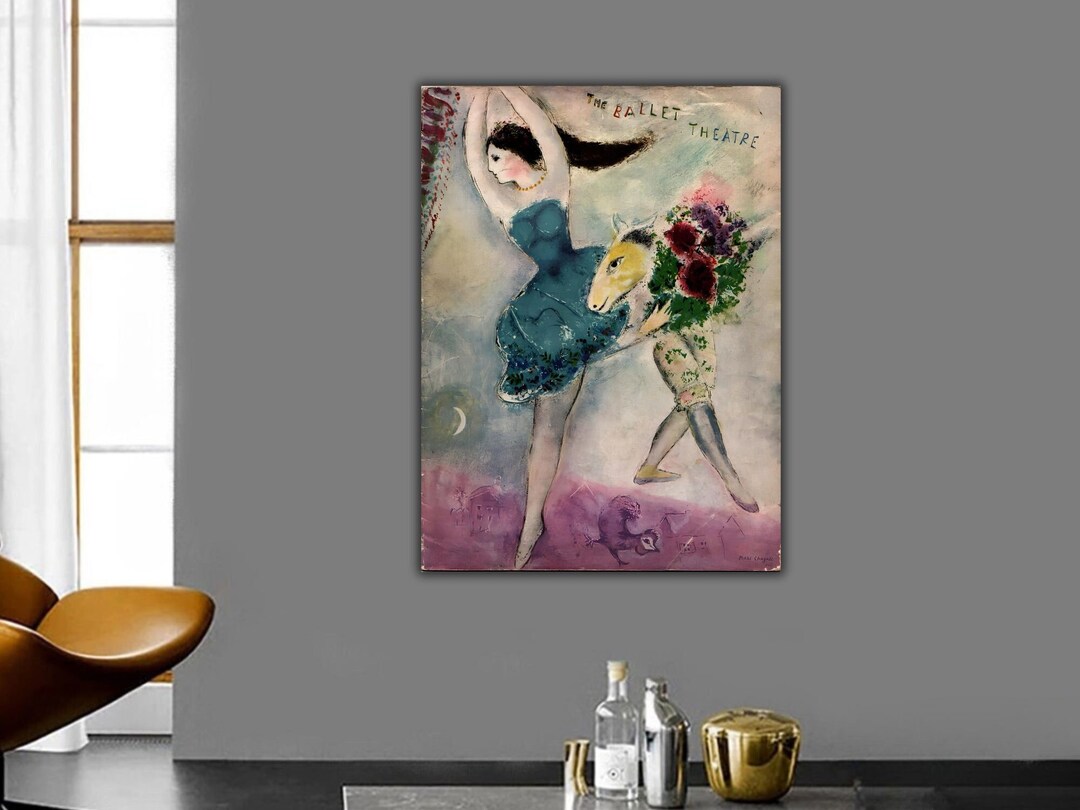 Marc CHAGALL Canvas Print, the Ballet Theatre Wall Art, Marc CHAGALL ...