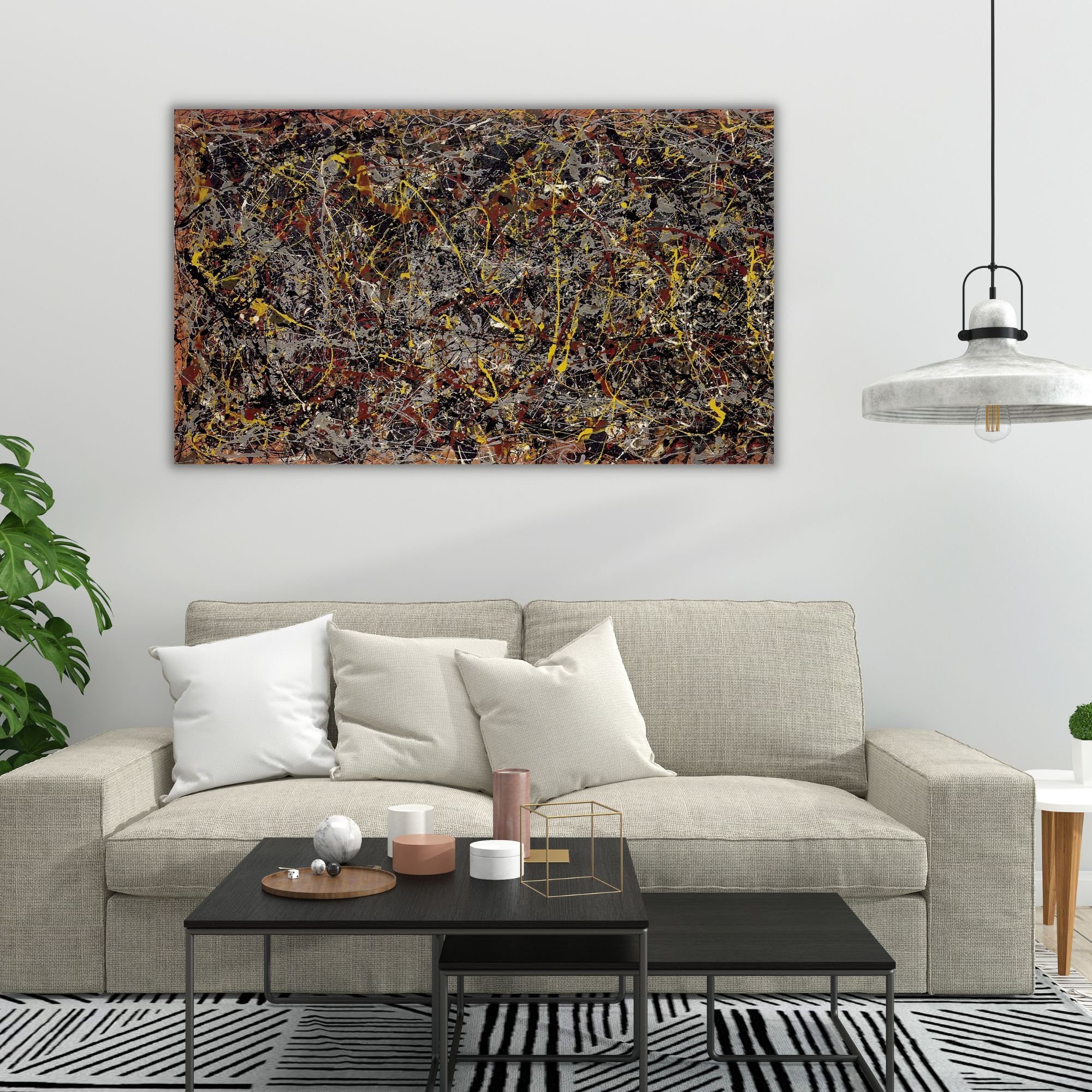 Jackson Pollock No. 5 Wall Art, Pollock Canvas Wall Art, Pollock ...