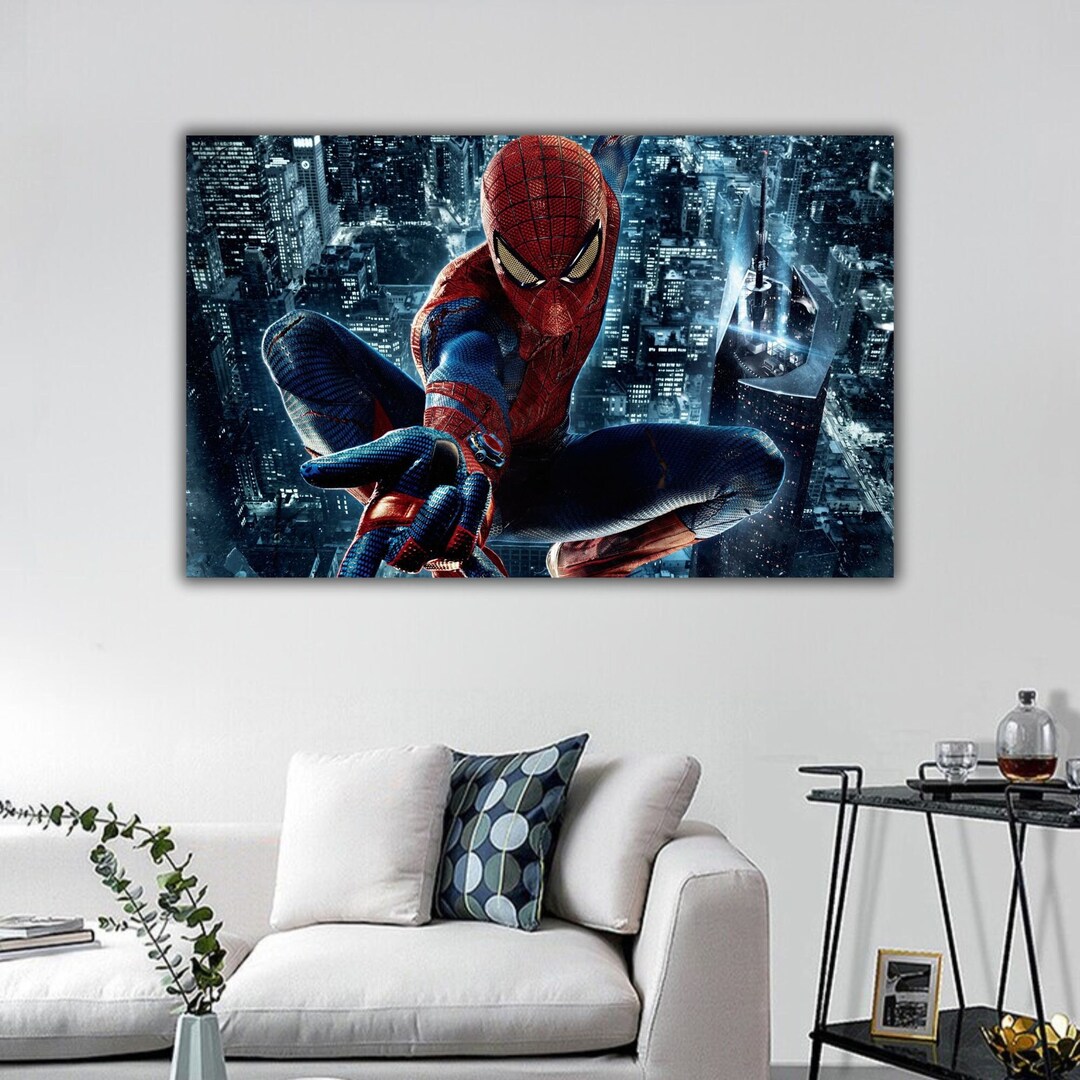 Spider-man Canvas Print, Spiderman Canvas Wall Art, Spider-man POSTER ...