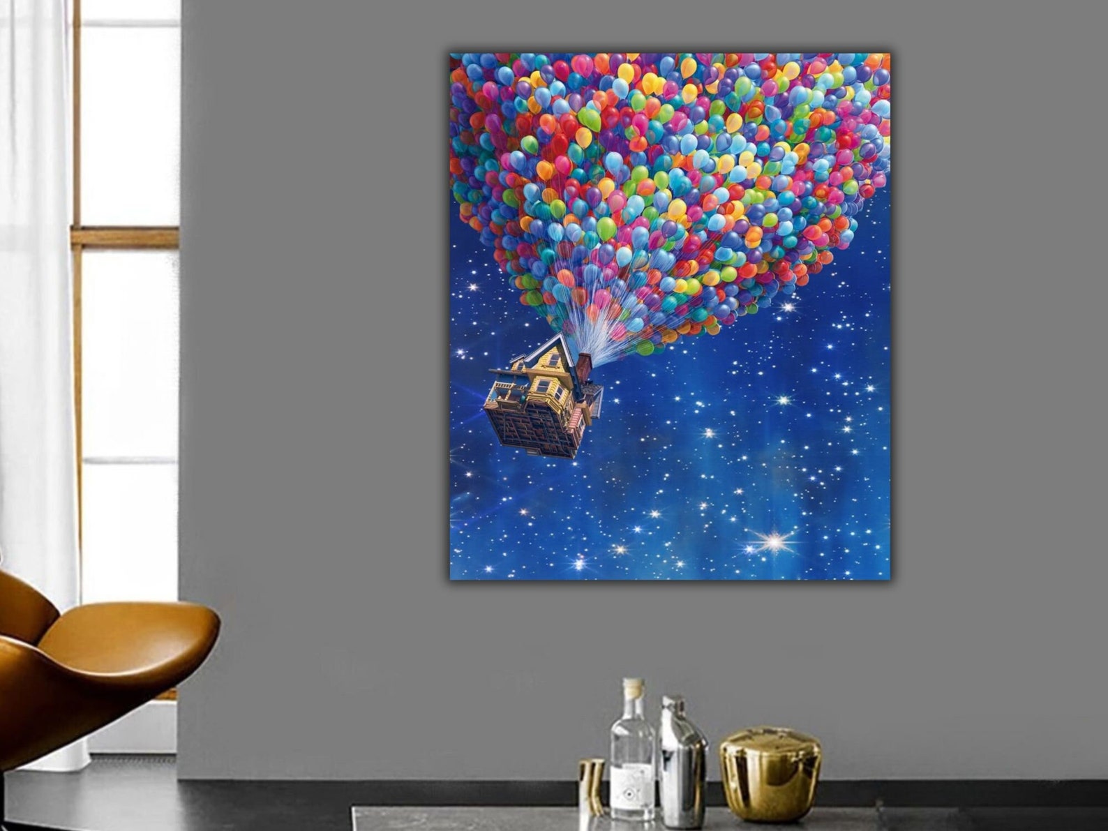 Up Pixar Canvas Print, up Pixar Wall Art, Pixar Canvas for Kids Room ...
