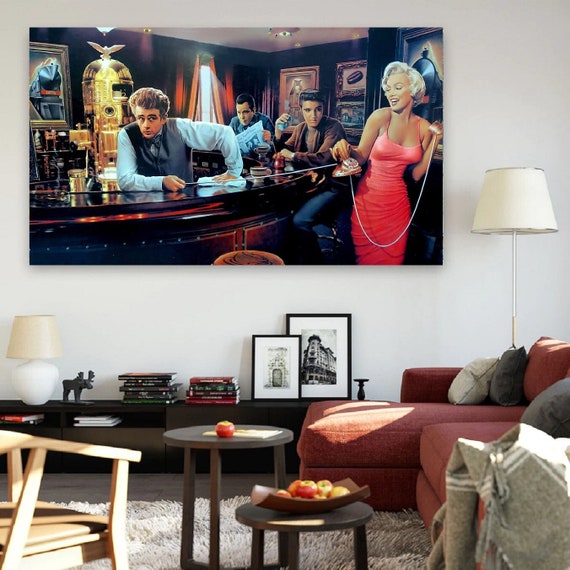 Marilyn Monroe James Dean Elvis Presley Poster