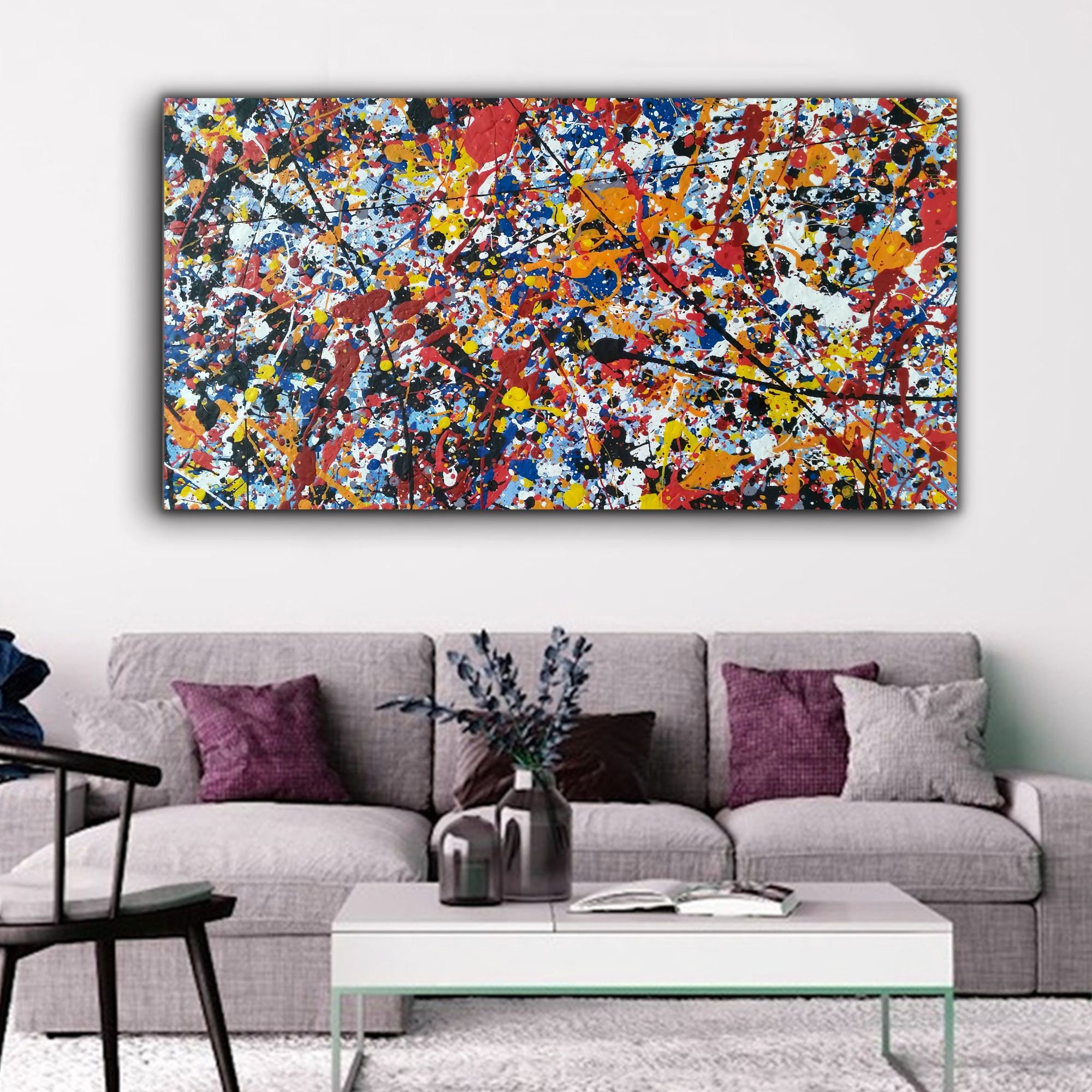 Jackson Pollock Canvas Print, Pollock Canvas Wall Art, Pollock Abstract ...