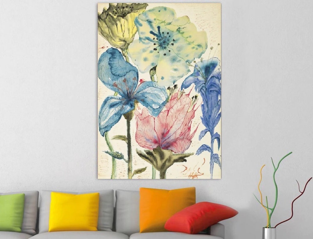 Salvador Dali Fleurs Wall Decor, Salvador Exhibition Poster, Dali ...