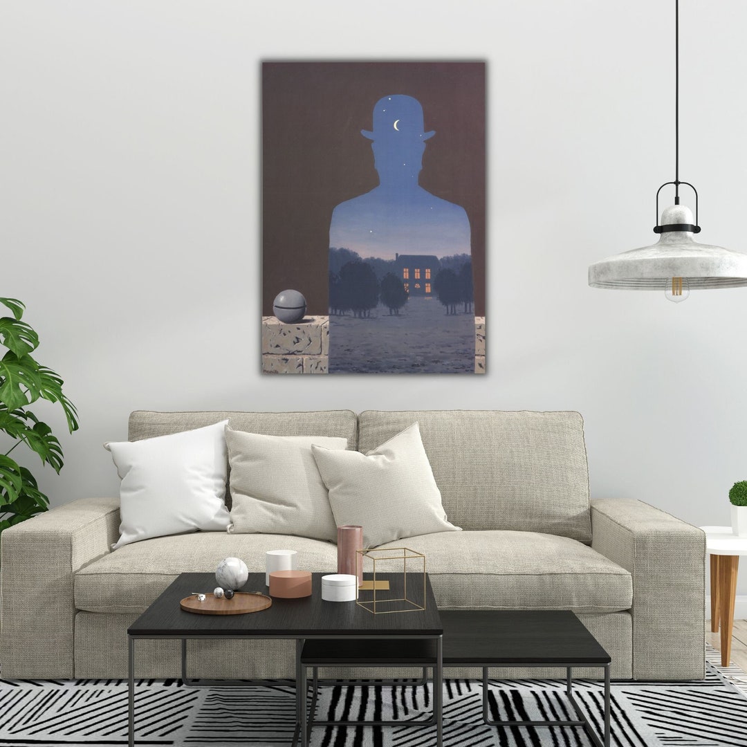 Mirror Face Moon House Face by Magritte, Magritte Rene Wall Art, Rene ...