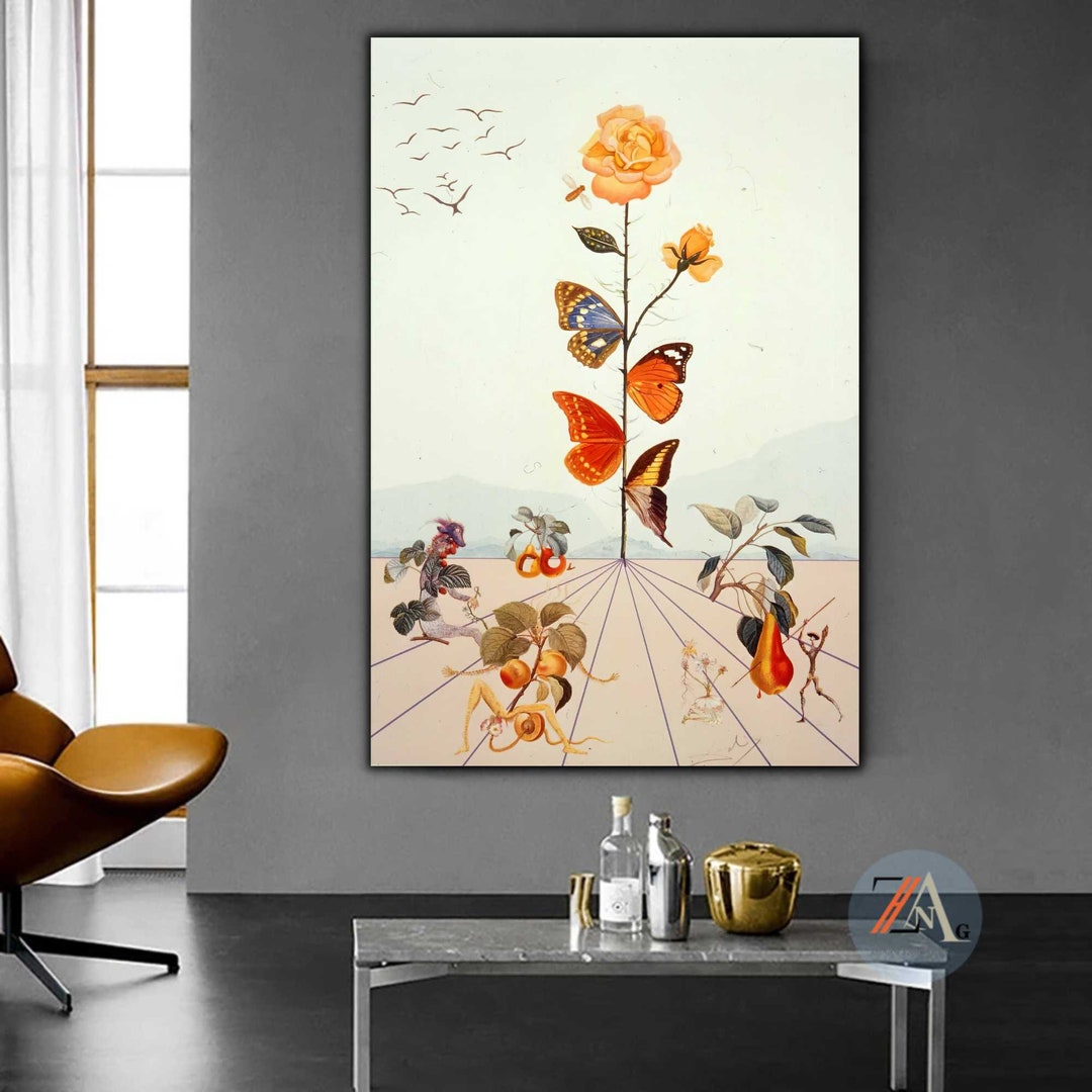 The Butterfly Rose by Salvador Dali, Salvador Dali Exhibition Poster ...