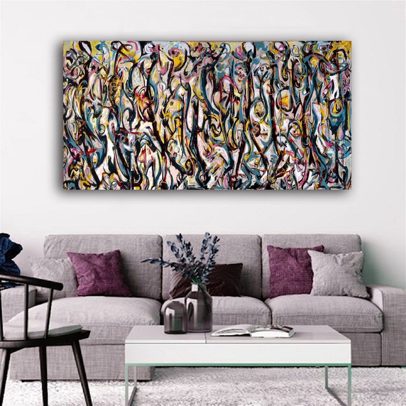 Pollock Mural Wall Art Mural 1943 Print Jackson Pollock - Etsy