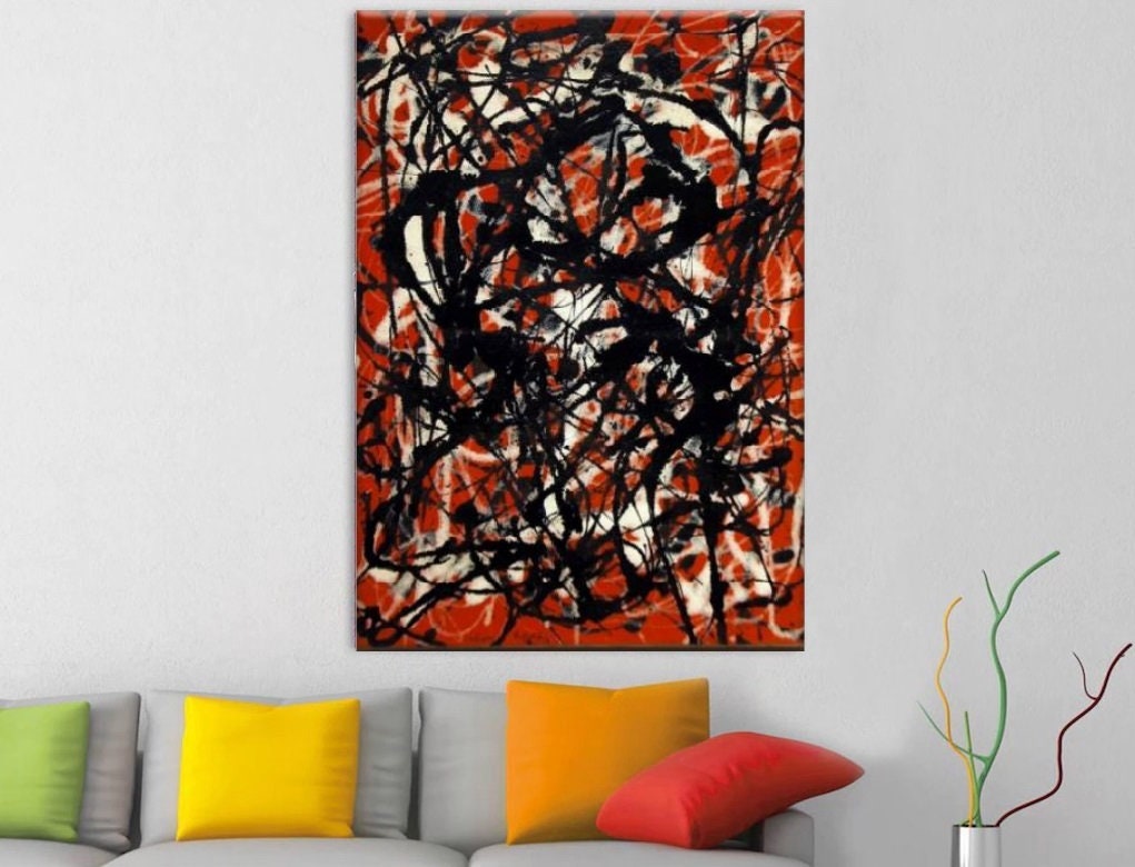 Pollock Set of 3 Wall Art, Jackson Pollock Canvas Print, Pollock Wall ...