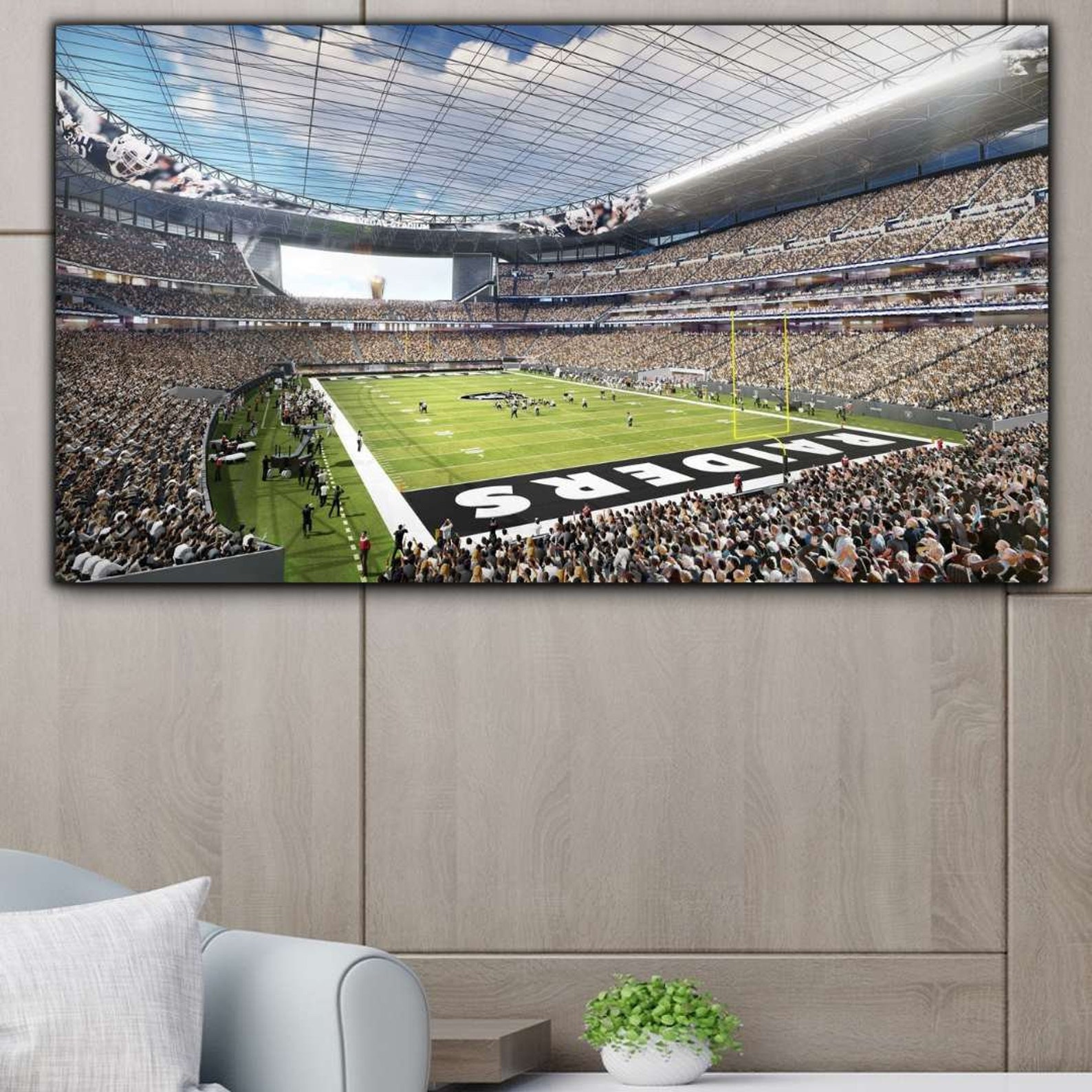 Raiders Bleachers View Stadium Canvas Wall Art Las Vegas - Etsy
