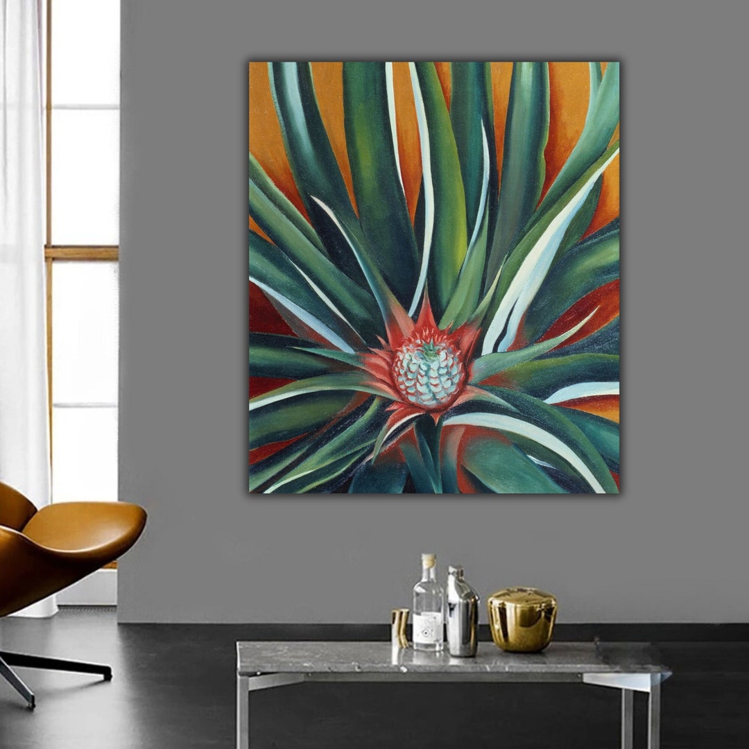 Pineapple Bud Wall Art, O'keeffe Wall Art, Georgia O'keeffe Canvas ...
