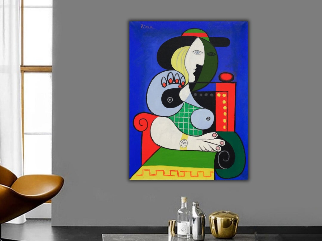Woman With a Watch by Pablo Picasso Wall Art, Femme a La Montre Canvas ...