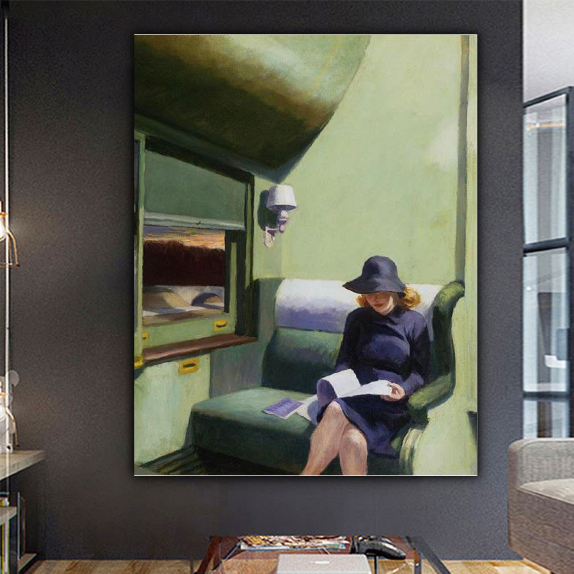 Compartment Car by Edward Hopper Wall Art, Compartment Car 1938 Wall ...