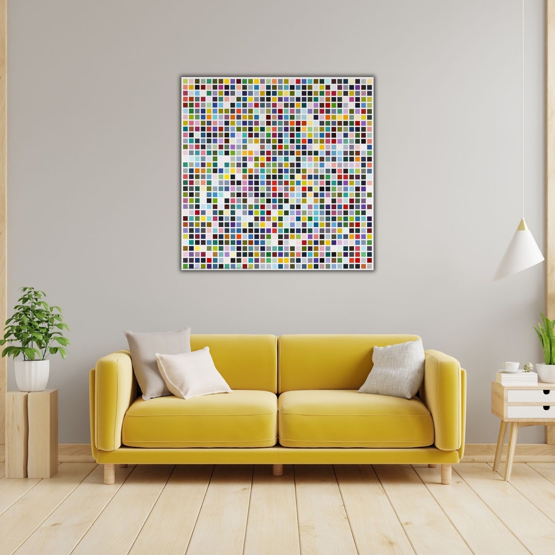 1024 Colours by Gerhard Richter Canvas Print, Gerhard Richter Paintings ...