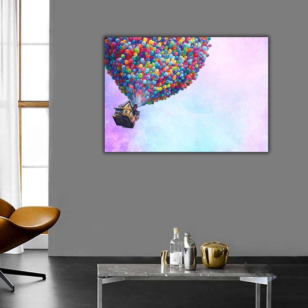 Up Pixar Canvas Print, up Pixar Wall Art, Pixar Canvas for Kids Room ...