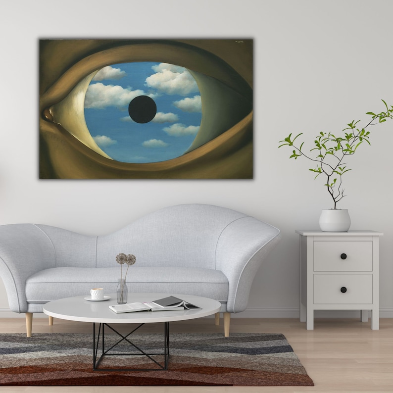 The False Mirror by Rene Magritte, Eye Gift Decor, Rene Magritte Canvas ...