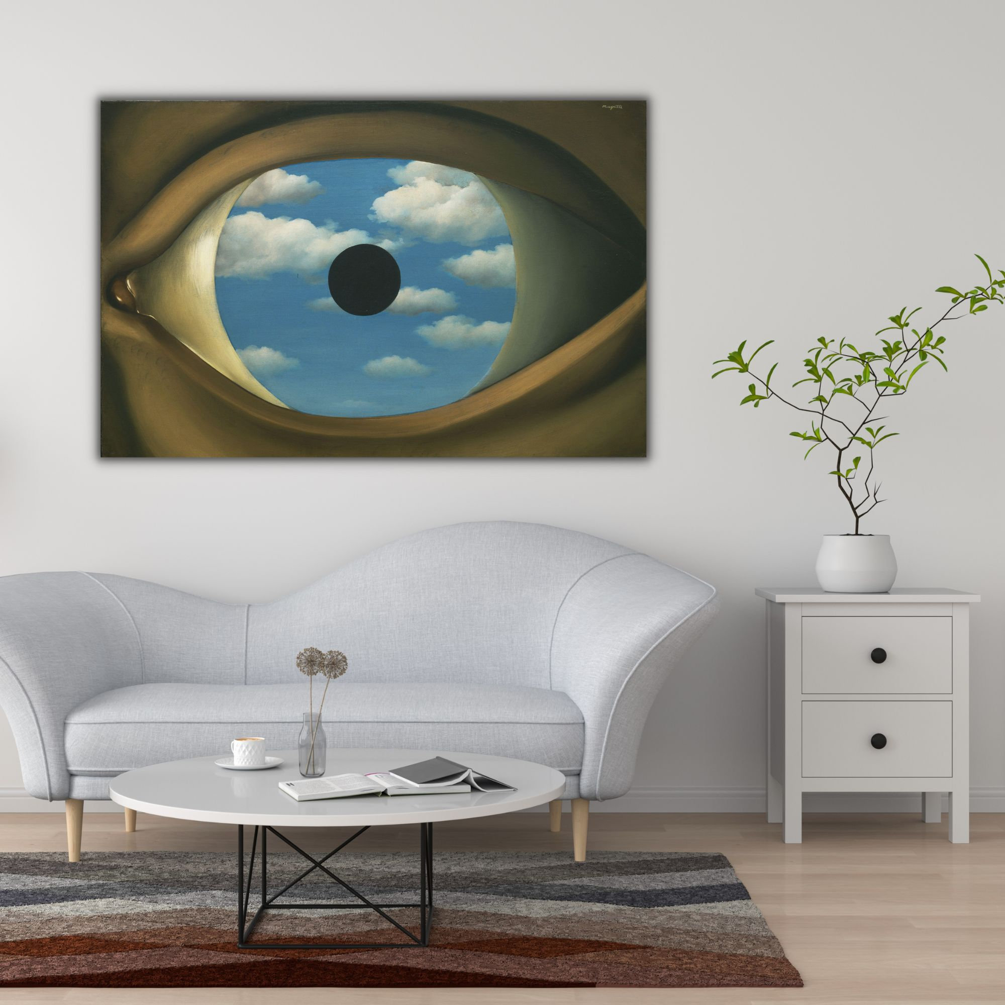 The False Mirror by Rene Magritte, Eye Gift Decor, Rene Magritte Canvas ...
