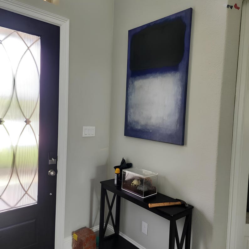 Mark Rothko Canvas Print, Blue and Grey Abstract Wall Art, Modern ...