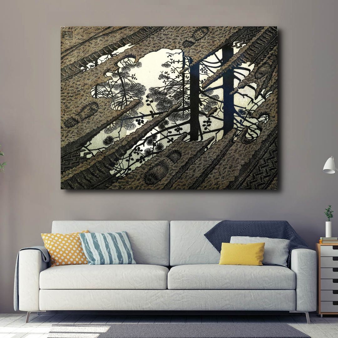 Puddle by M.C. Escher Canvas Print, Maurits Cornelis Escher Print Arts ...