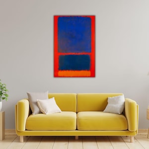 Mark Rothko 1961 Canvas Print, Rothko Blue Orange Red Wall Art, Mark ...