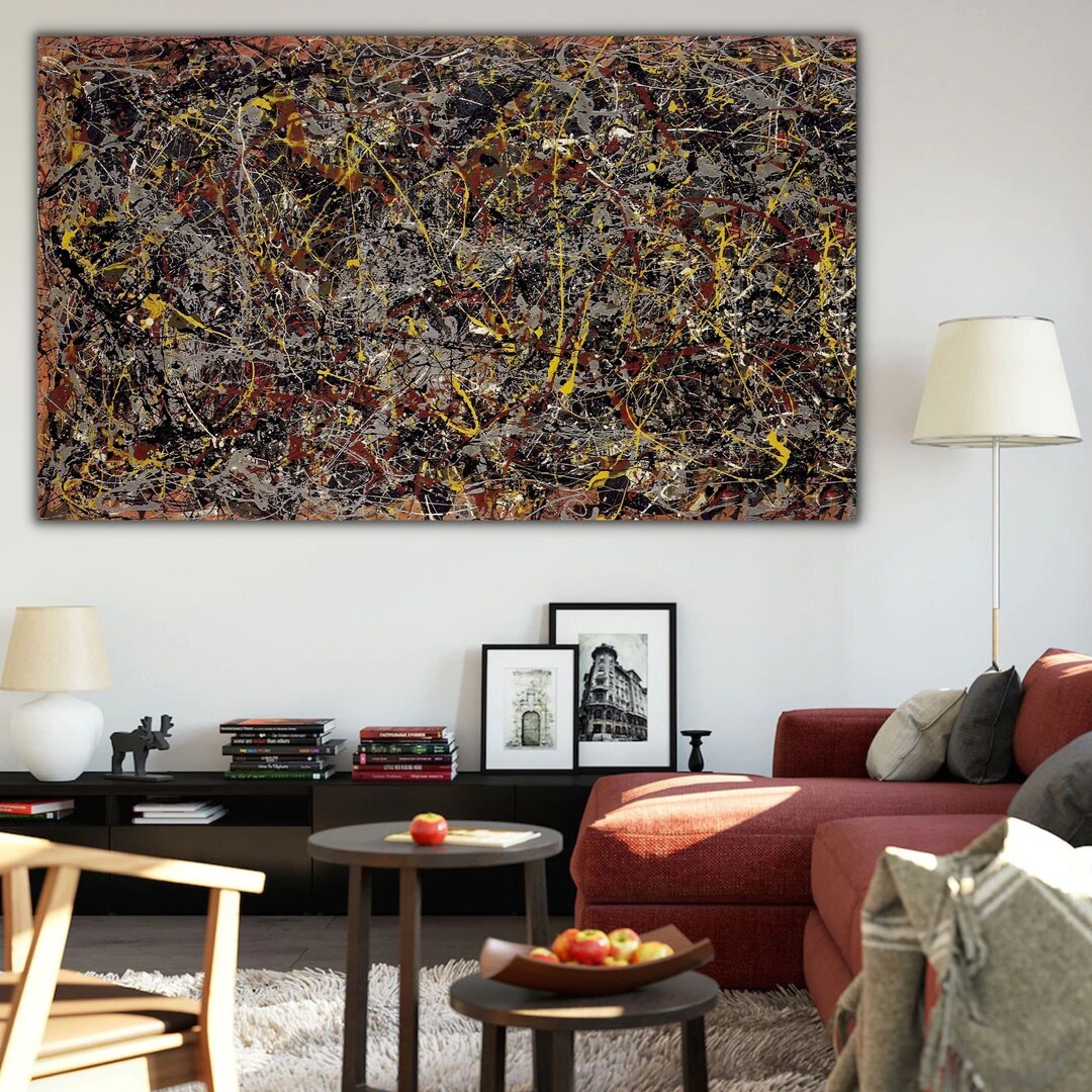 Jackson Pollock No. 5 Wall Art, Pollock Canvas Wall Art, Pollock ...