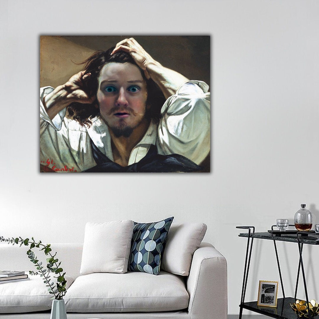 The Desperate Man by Gustave Courbet Wall Art, Gustave Courbet Canvas ...