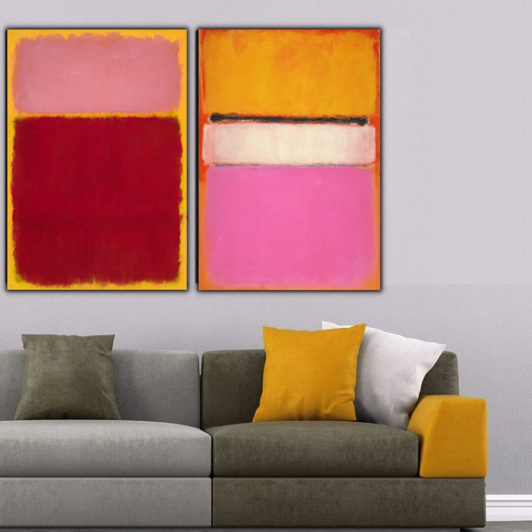 Mark Rothko Set of 2 Wall Art, Mark Rothko Canvas Prints, Mark Rothko ...