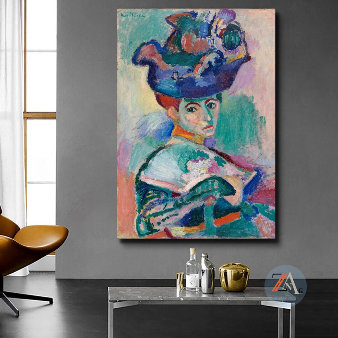 Matisse Woman With Hat 1905 Wall Art, Henri Matisse Reproduction Print ...