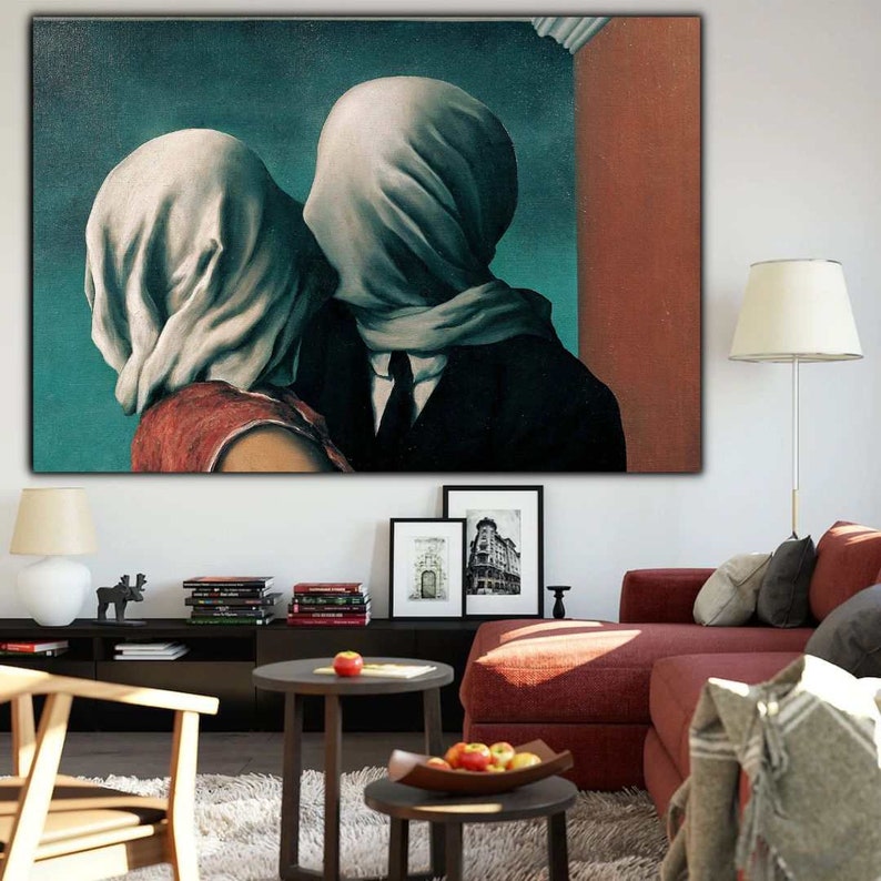 Rene Magritte the Lovers Wall Art, the Lovers Canvas Print, Rene ...