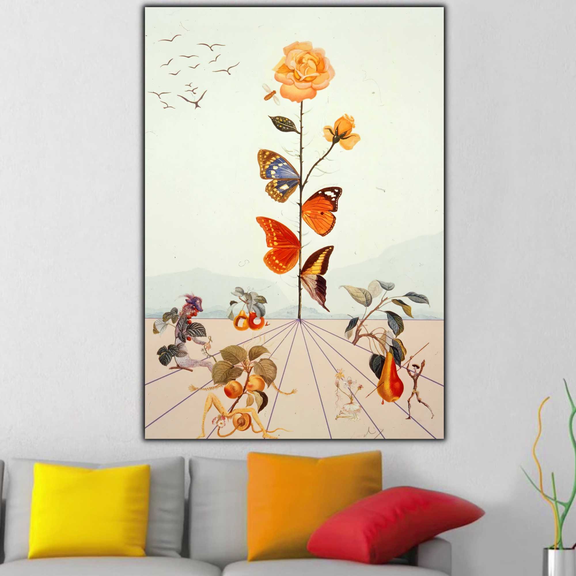 The Butterfly Rose by Salvador Dali, Salvador Dali Exhibition Poster ...
