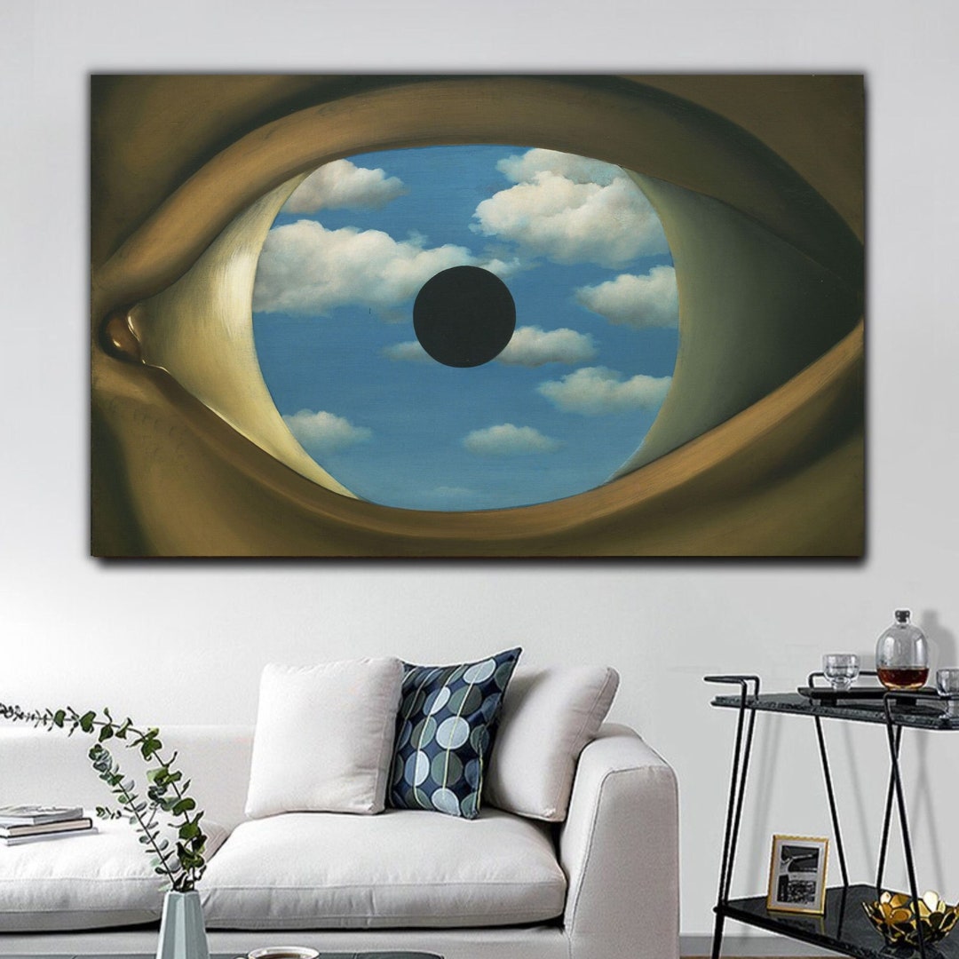 The False Mirror by Rene Magritte, Eye Gift Decor, Rene Magritte Canvas ...