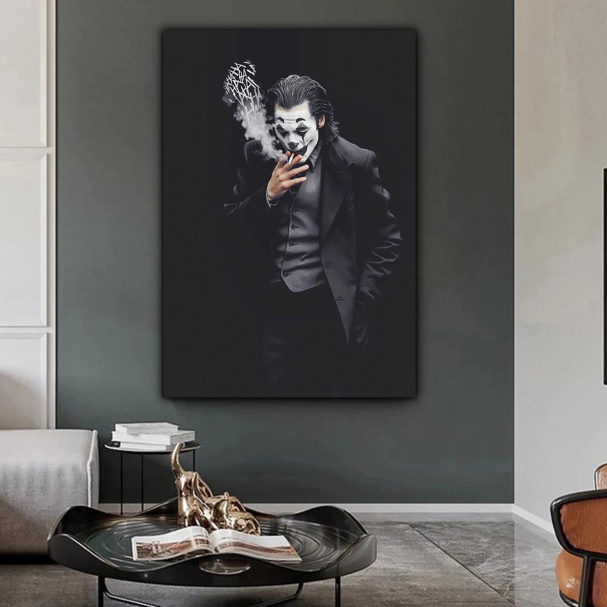 Joker Smokey Wall Art, Joker Canvas Print, Joker Movie Poster, Joker ...