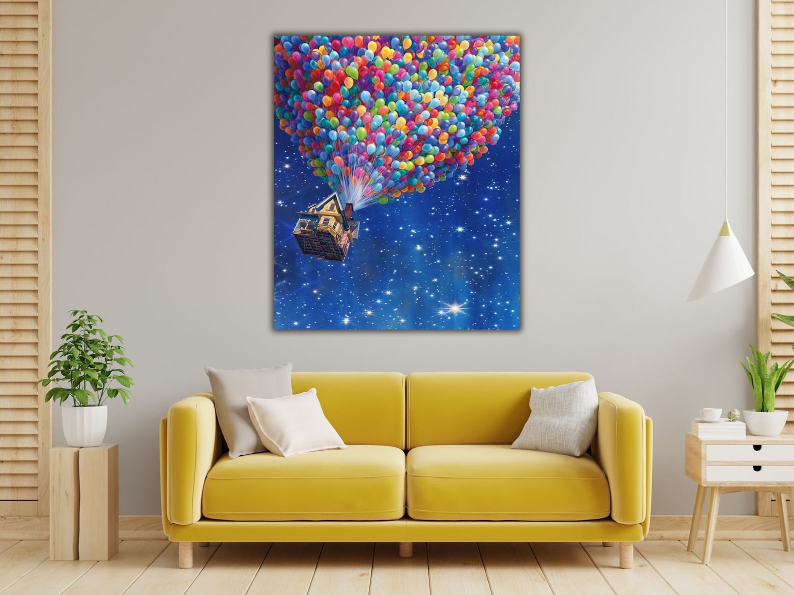 Up Pixar Canvas Print, up Pixar Wall Art, Pixar Canvas for Kids Room ...