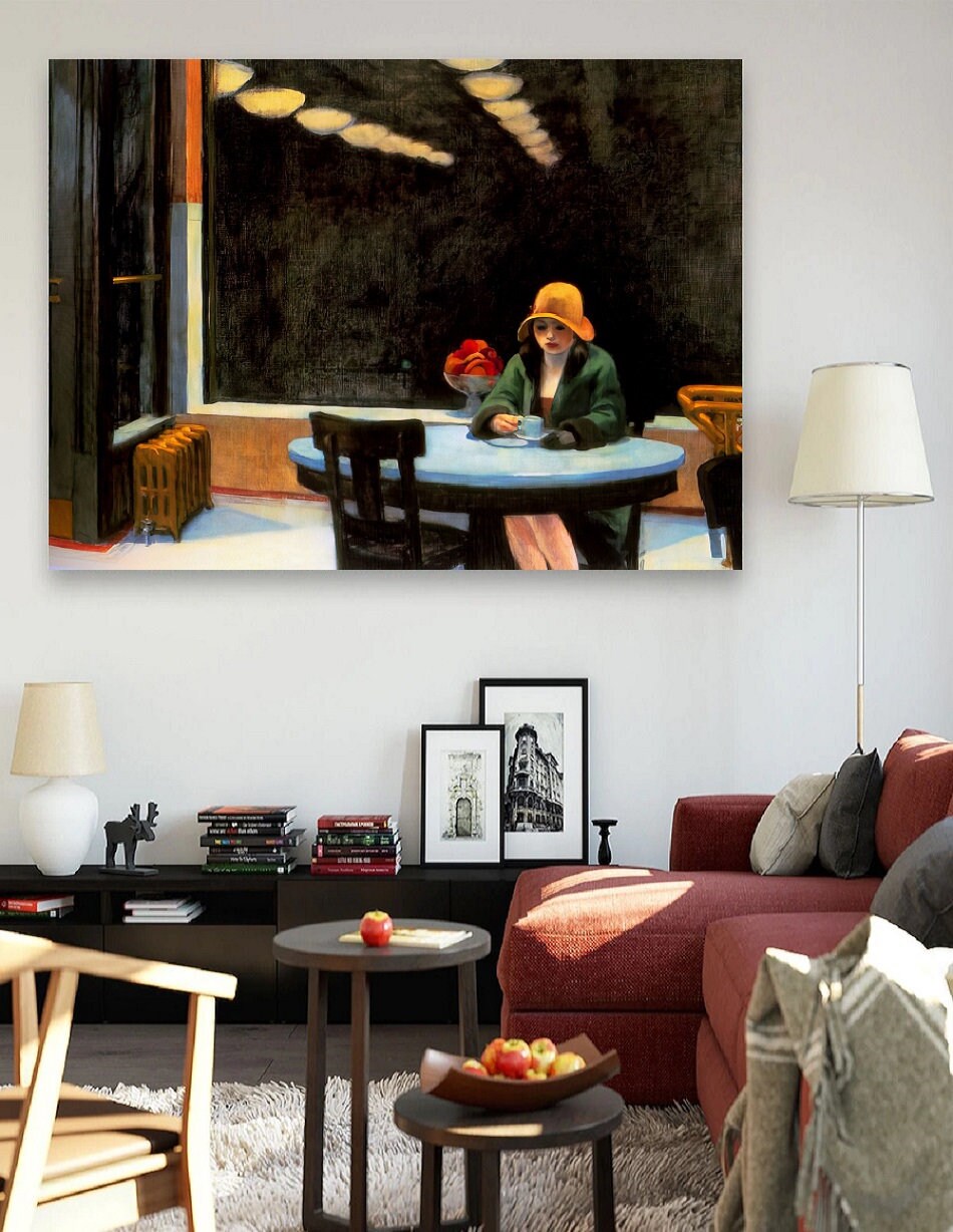 Edward Hopper Automat Wall Art, Edward Hopper Wall Print, Automat ...
