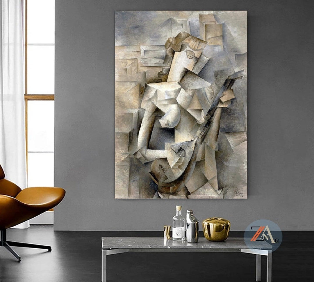 Girl With a Mandolin Wall Art, Pablo Picasso Reproduction Print ...
