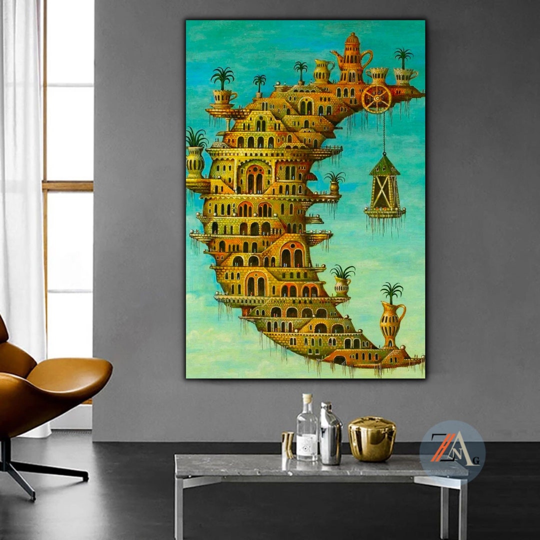 Living on the Moon by Salvador Dali, Salvador Dali Canvas Print ...