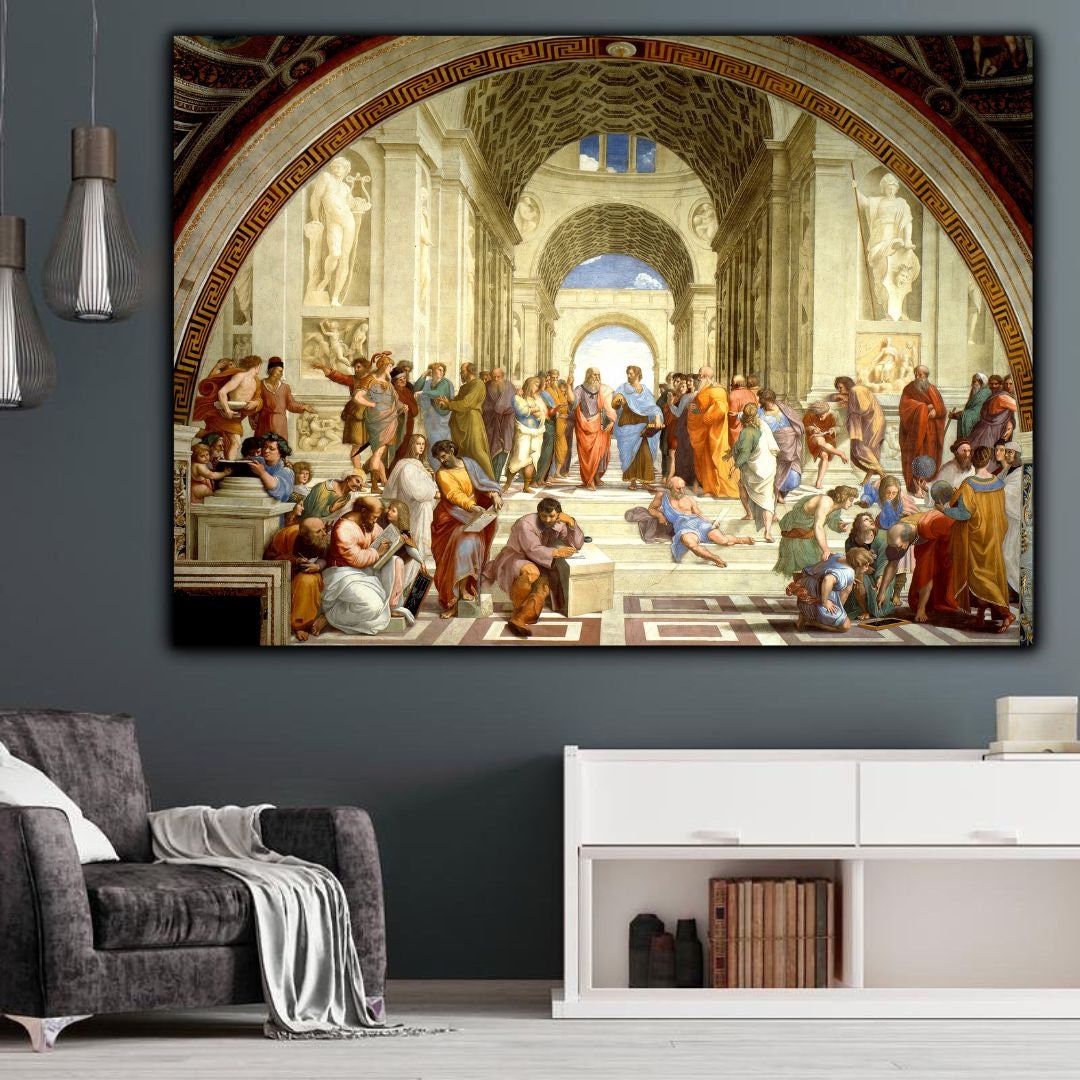 The School of Athens Canvas Print, Raffaello Sanzio Da Urbino Wall Art ...