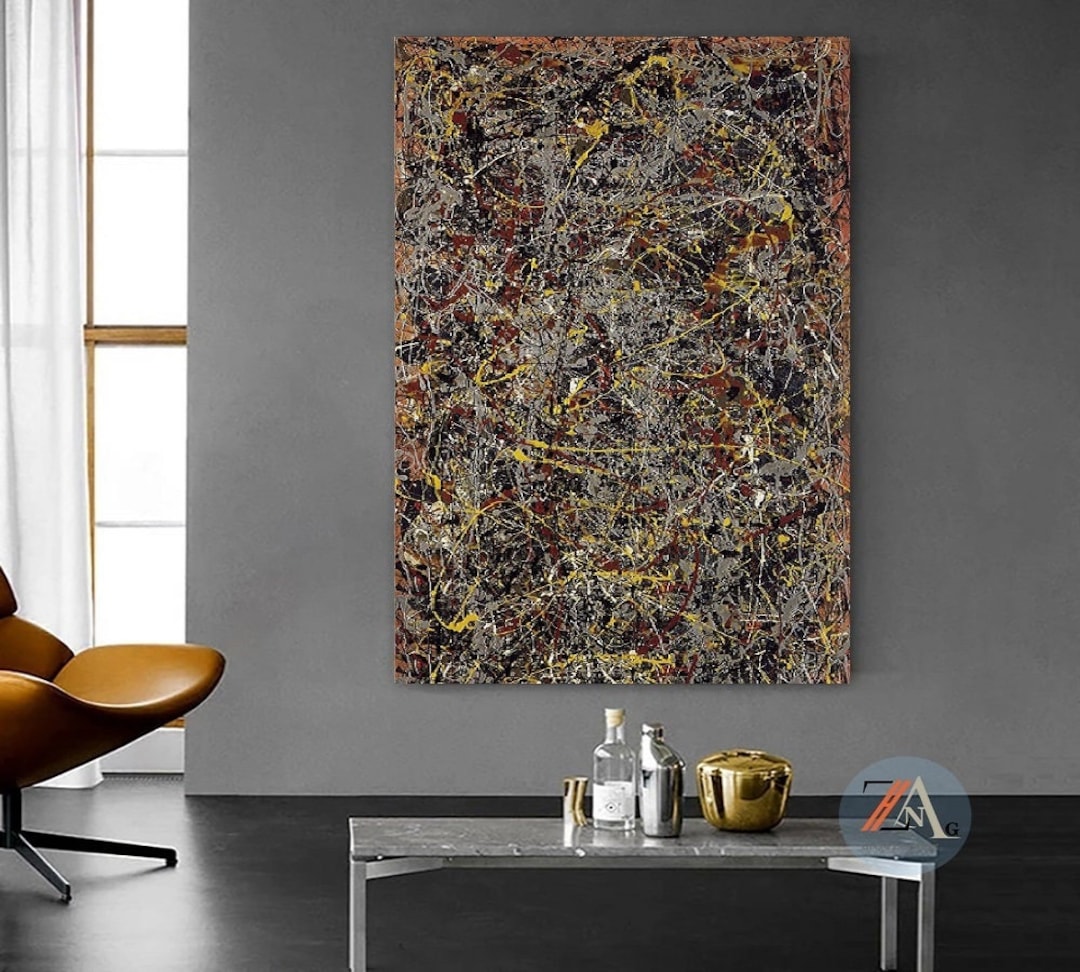 Jackson Pollock No:5 Art Print, Pollock Canvas Wall Art, Pollock ...