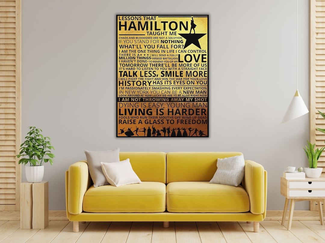 Hamilton Musical Theater Art Poster Print, Hamilton Wall Art, Musical ...