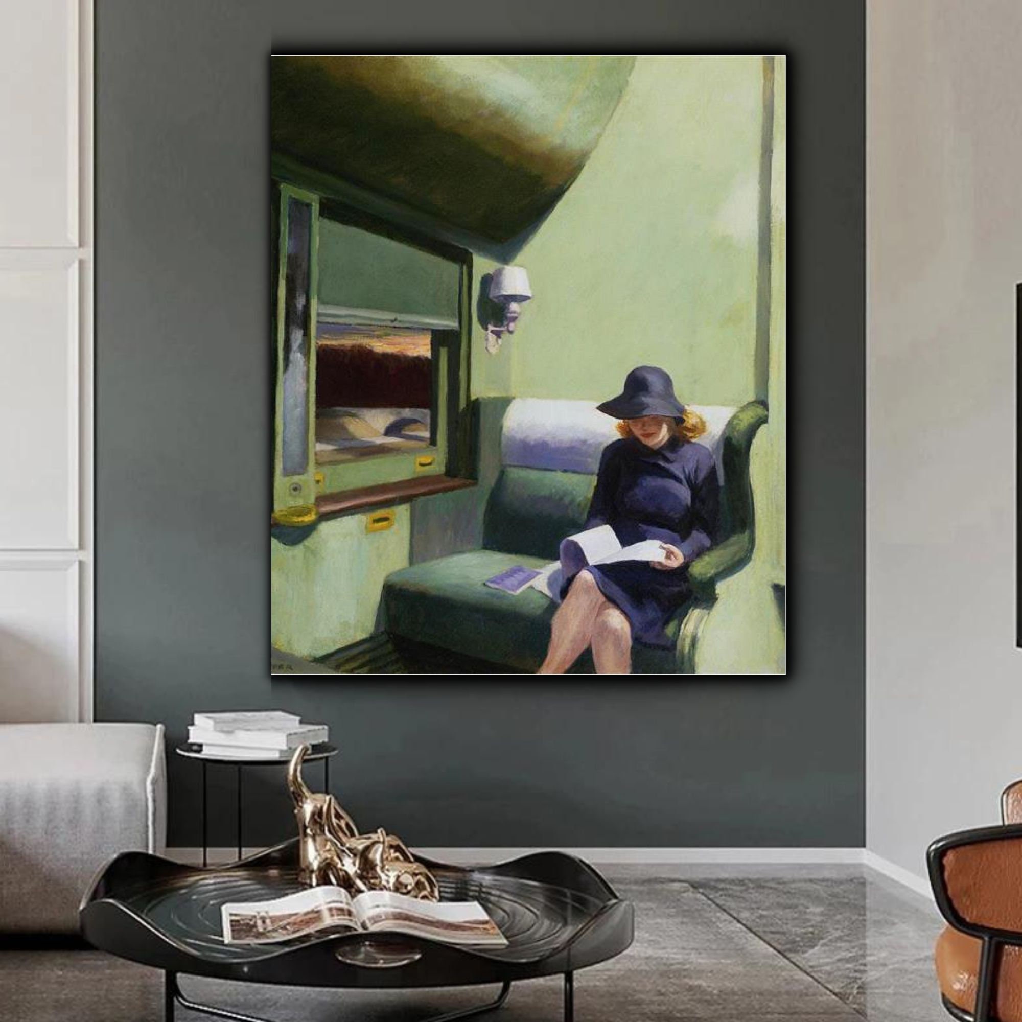 Compartment Car by Edward Hopper Wall Art, Compartment Car 1938 Wall ...