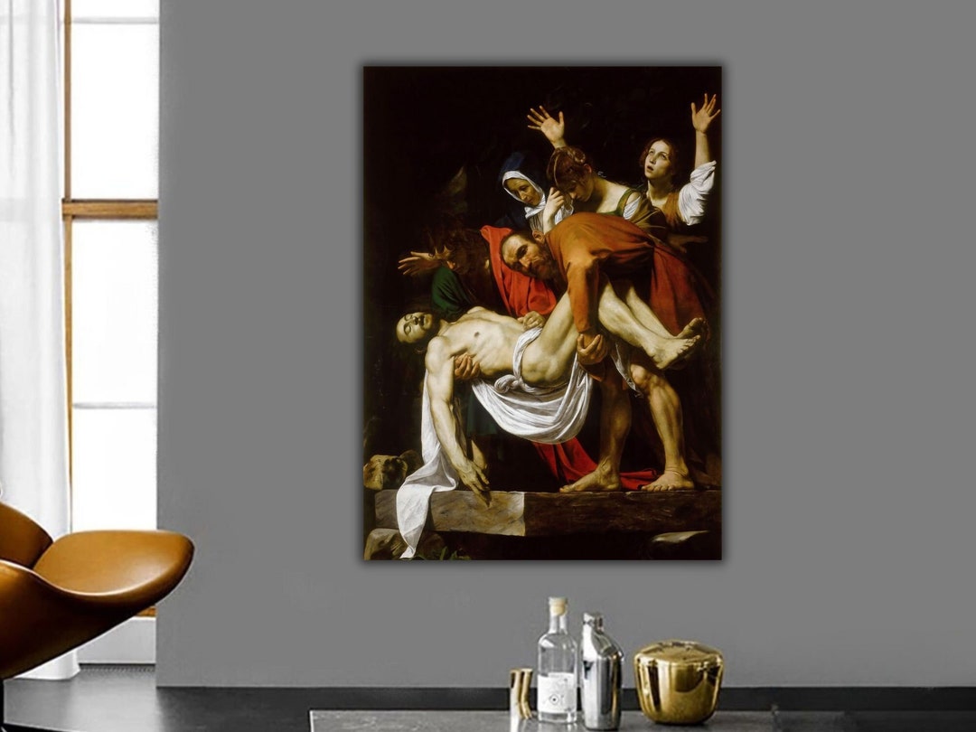 Caravaggio Canvas Print, Entombment of Christ Wall Art, Italian ...
