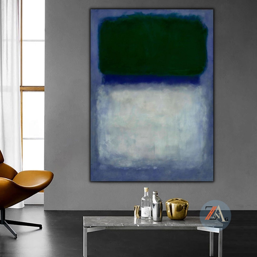 Mark Rothko Canvas Print, Blue and Grey Abstract Wall Art, Modern ...