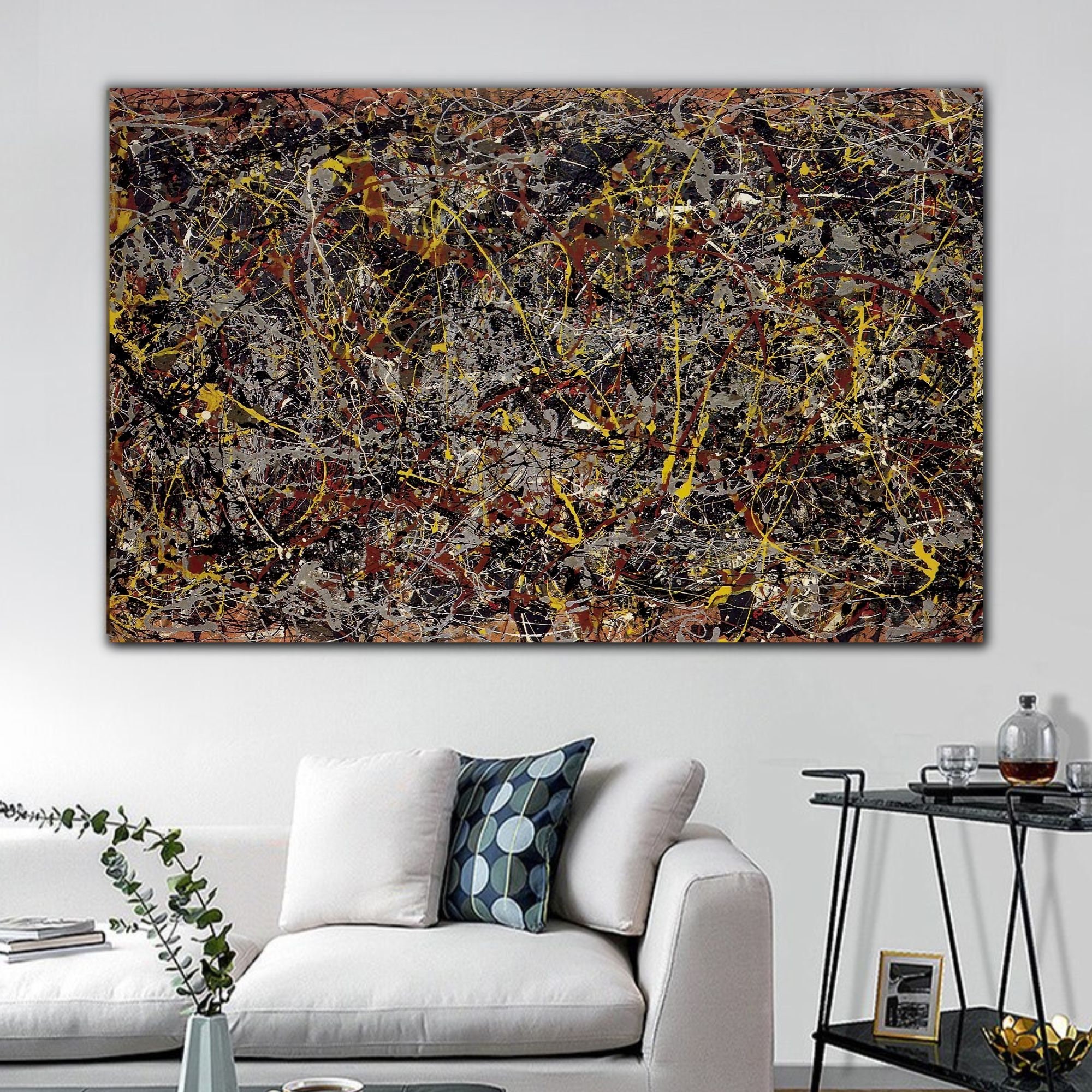 Jackson Pollock No. 5 Wall Art, Pollock Canvas Wall Art, Pollock ...