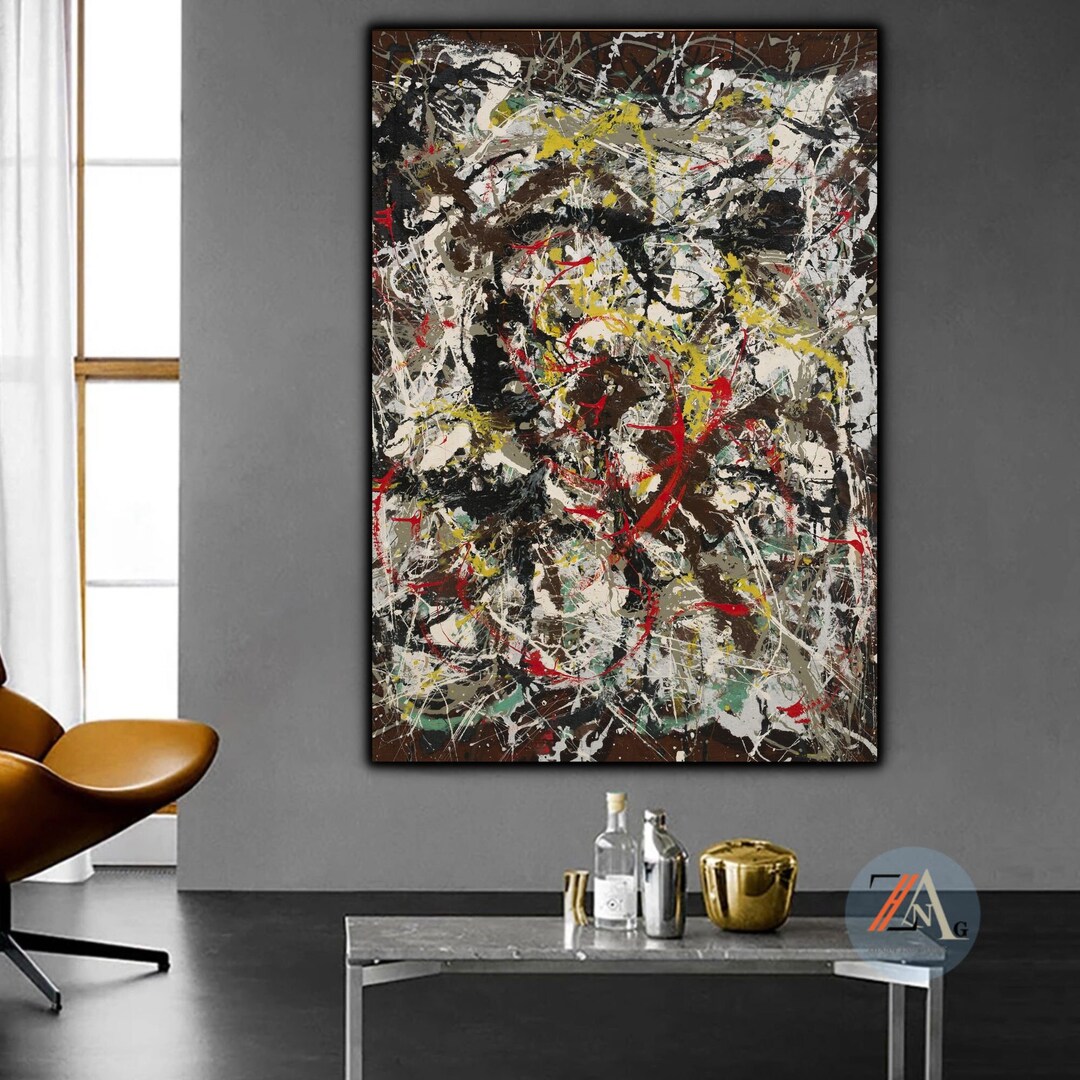 Pollock No.4 1950 Print, Pollock Canvas Wall Art, Jackson Pollock ...