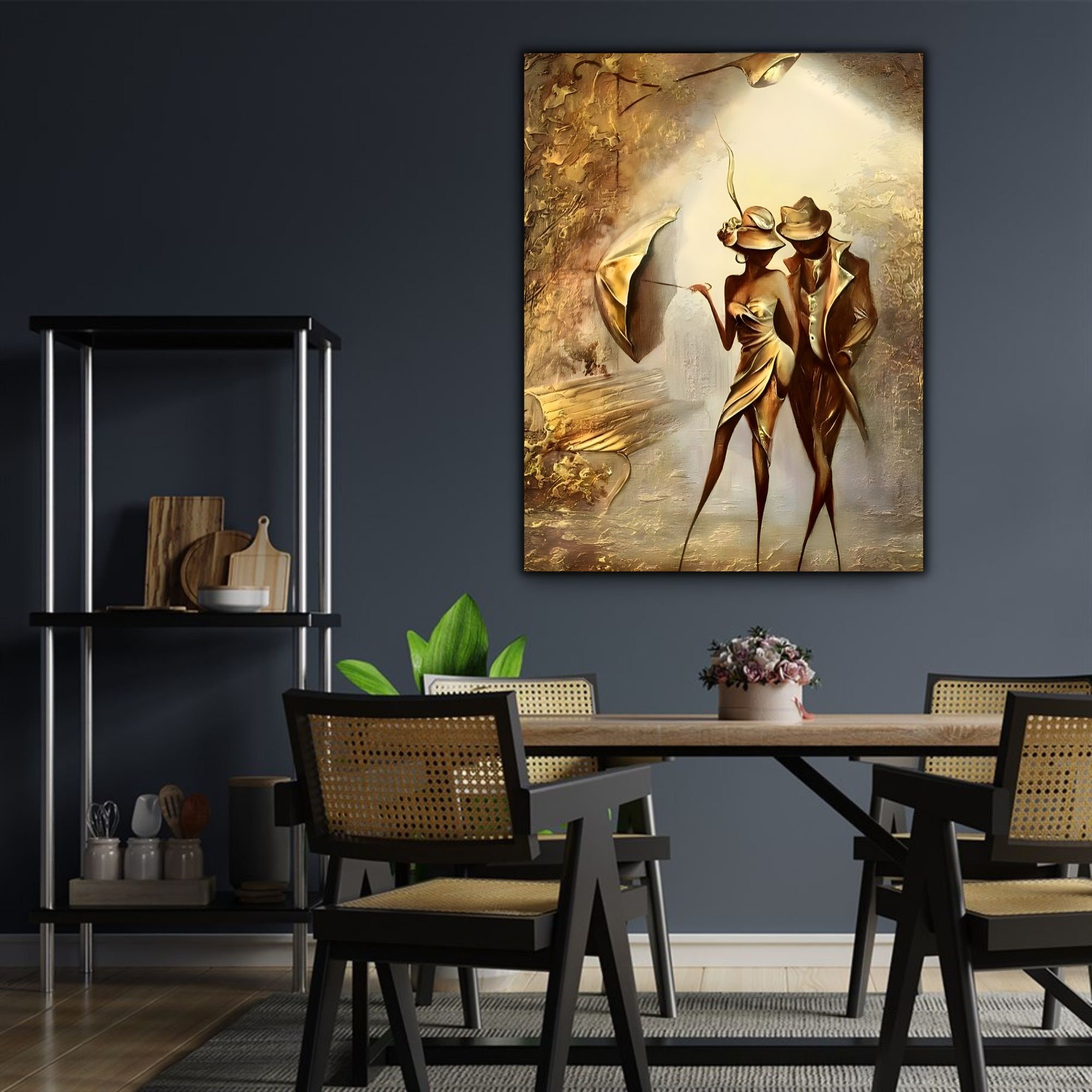 Gold Tango Canvas Wall Art Tango Wall Art Dancing Couple - Etsy