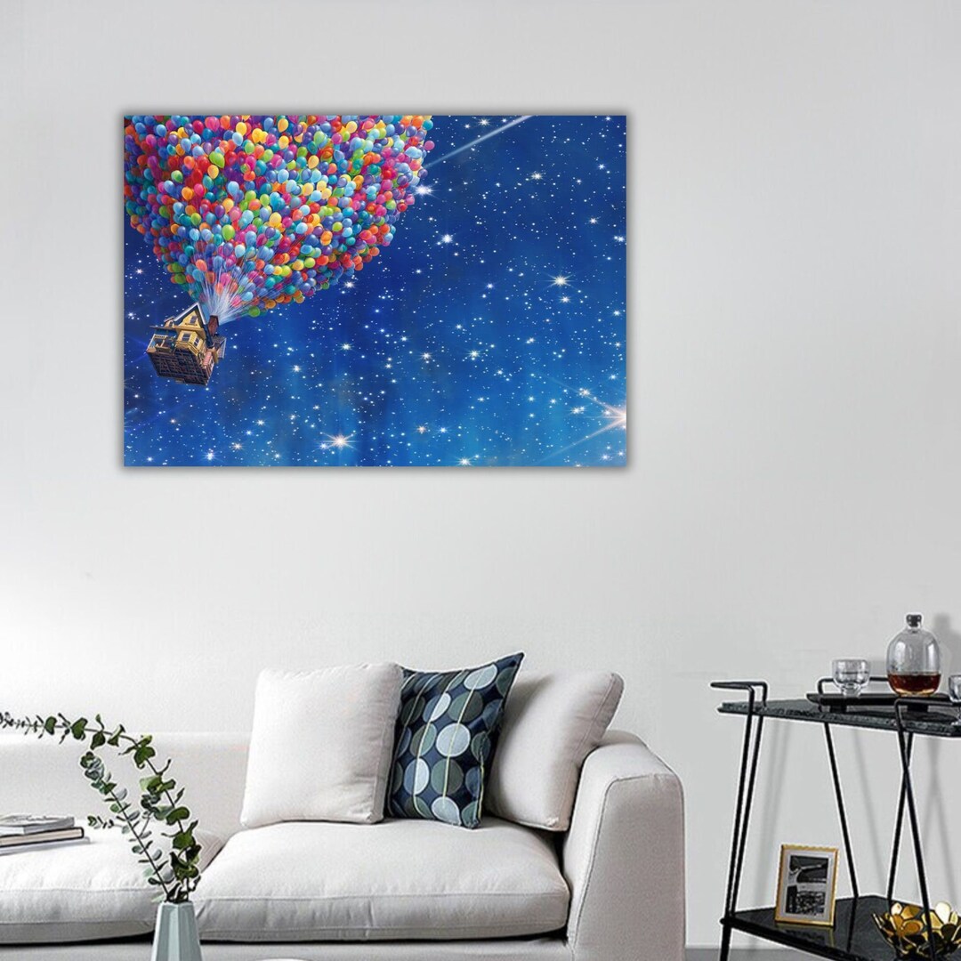 Up Pixar Canvas Print, up Pixar Wall Art, Pixar Canvas for Kids Room ...