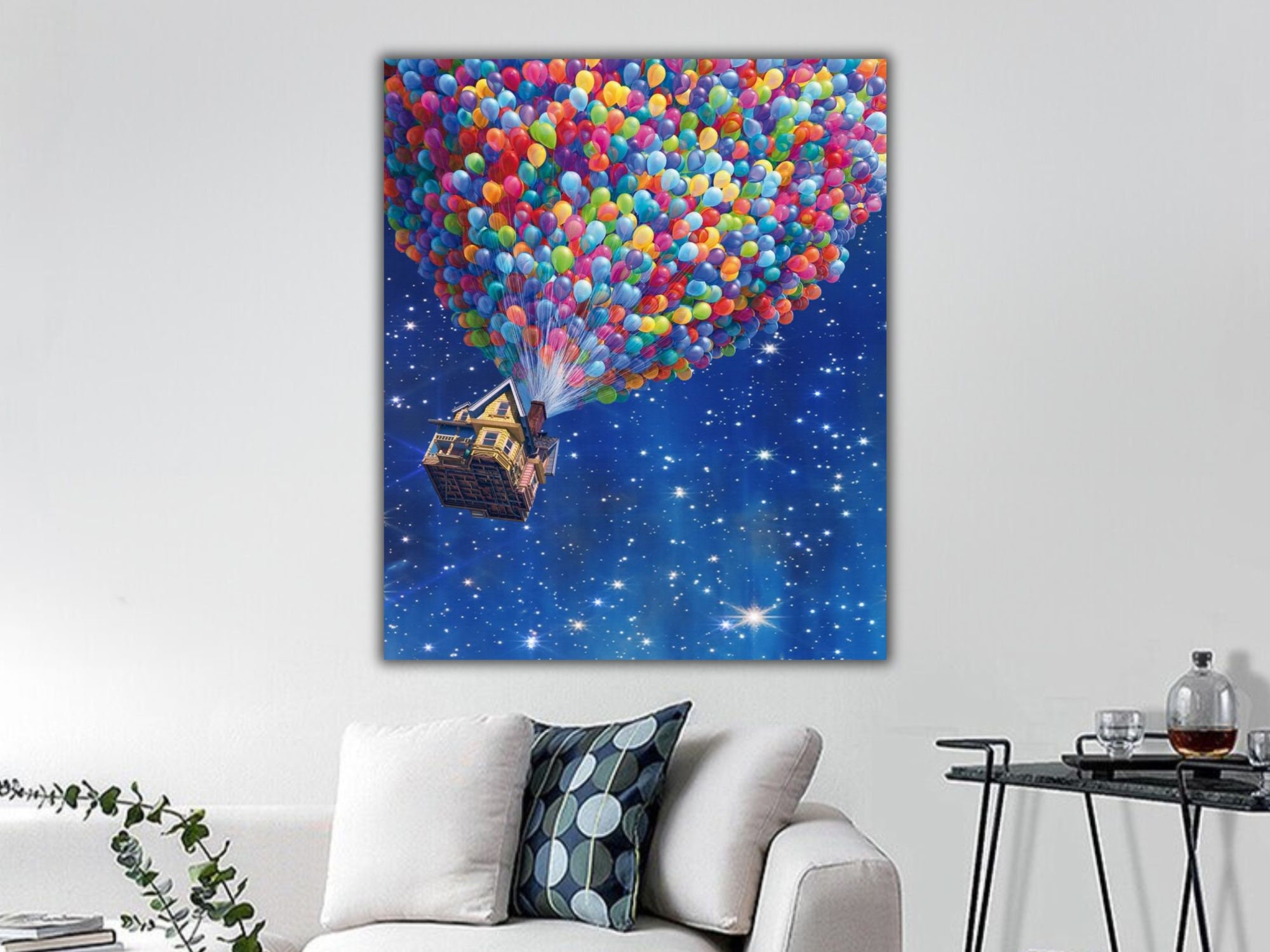 Up Pixar Canvas Print, up Pixar Wall Art, Pixar Canvas for Kids Room ...