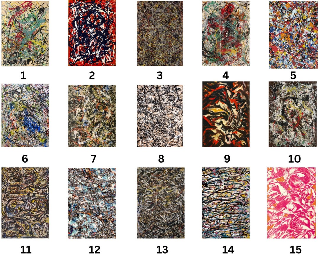 Custom Jackson Pollock Canvas Print, Choose One of From Pollock Image's ...
