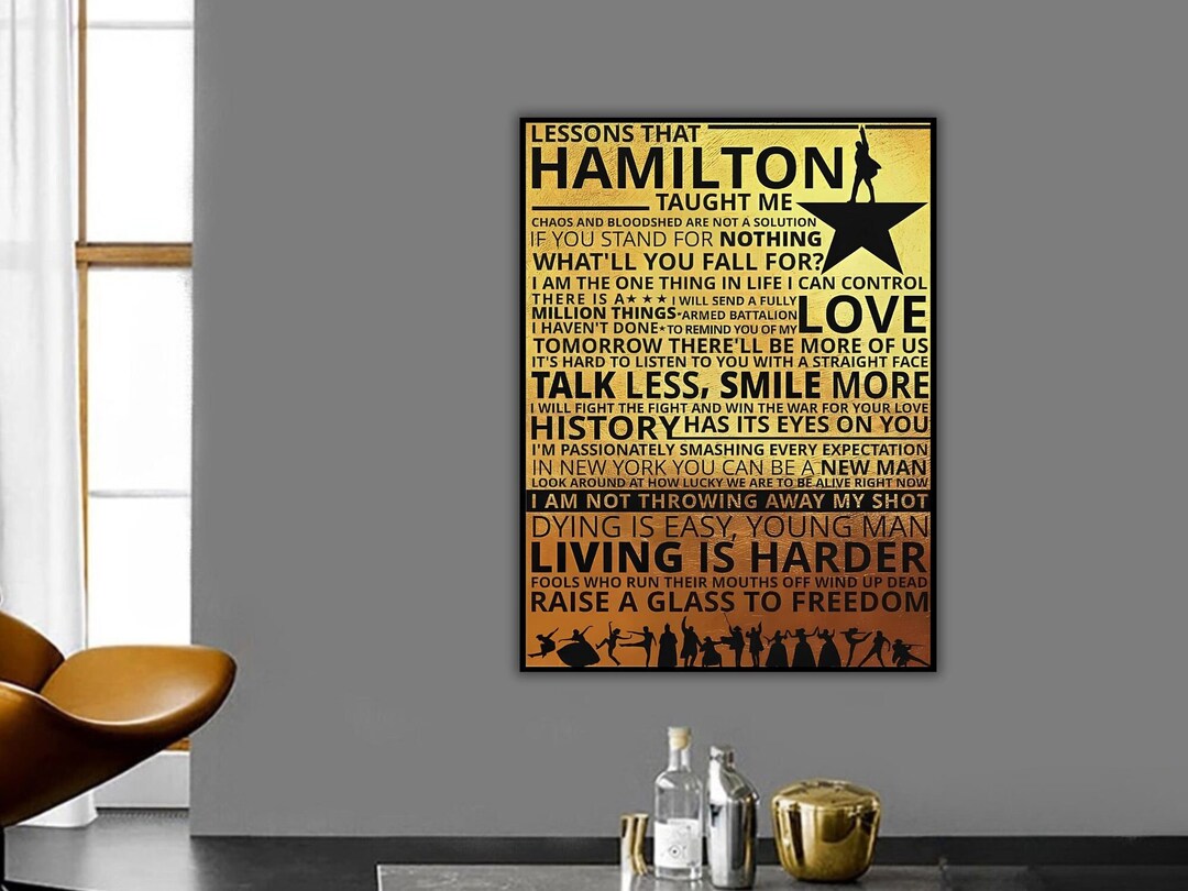 Hamilton Musical Theater Art Poster Print, Hamilton Musical Theater ...