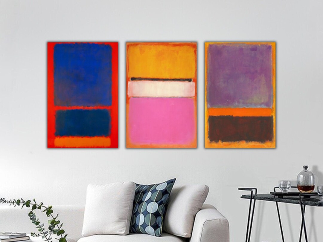 Mark Rothko Set of 3 Canvas Art, Mark Rothko Canvas Prints, Mark Rothko ...