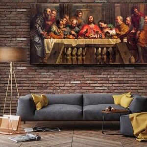 Last Supper Canvas Wall Art, Leonardo Da Vinci Poster, Da Vinci the ...